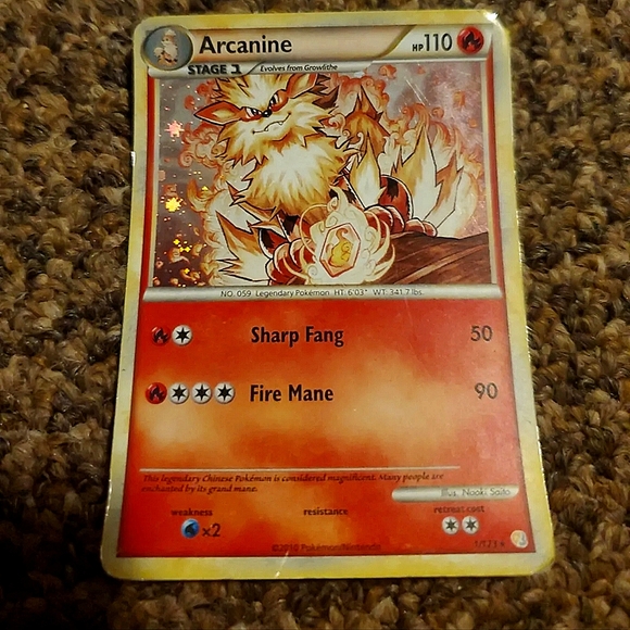 Pokemon | Toys | Arcanine Basicstage Pokmon Cards | Poshmark